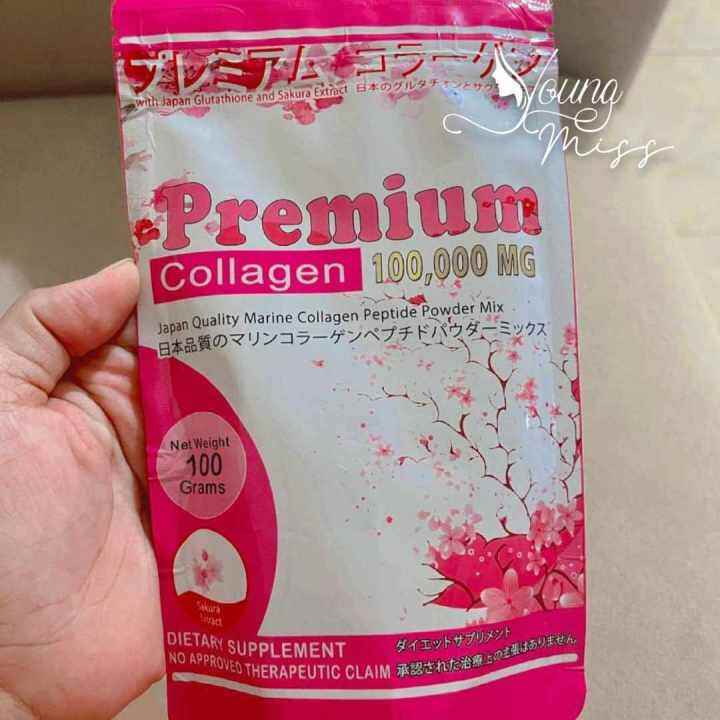 Premium Collagen 100,000mg by Young Miss, Japan Quality Marine Collagen ...