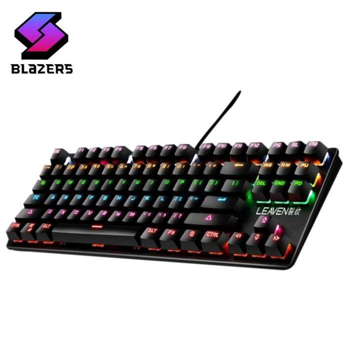 Leaven K550 87 Keys Mechanical Keyboard with RGB Colorful Light Effect ...