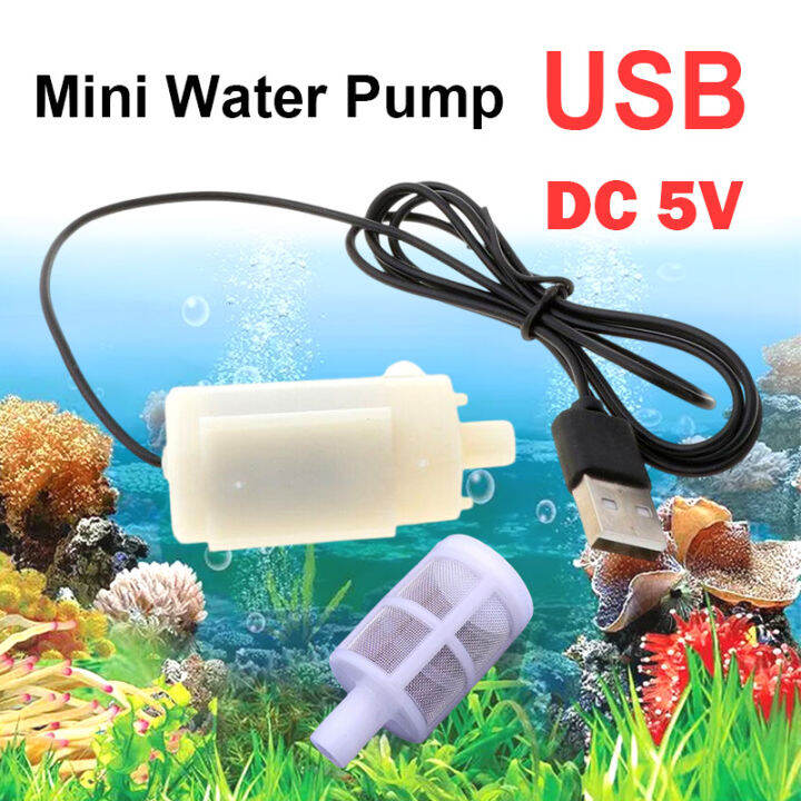 USB DC 5V Micro Submersible Mini Water Pump for Aquariums Fish Tank ...