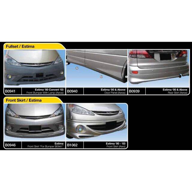 Toyota estima acr30 aeras bodykit body kit front side rear bumper skirt ...