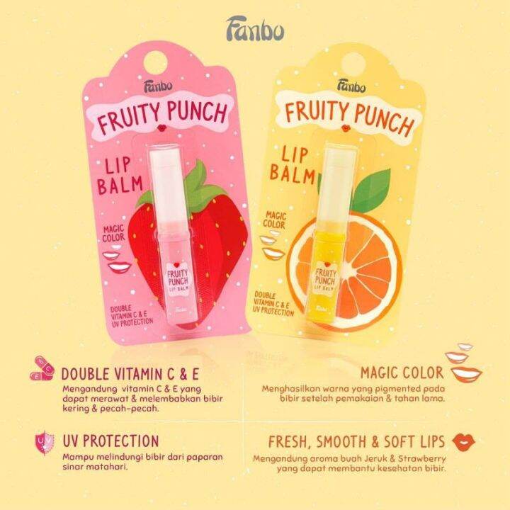 FANBO Fruity Punch Lip Balm 50 gr - Blesshoop | Lazada Indonesia