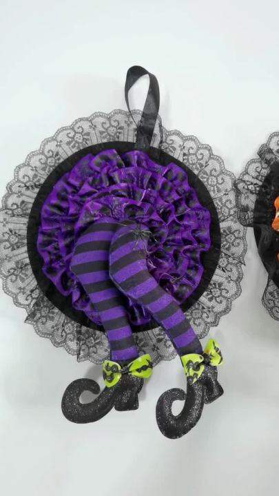 2023 Cross Border Hot Halloween Garland Witch Leg Hanging Ornament