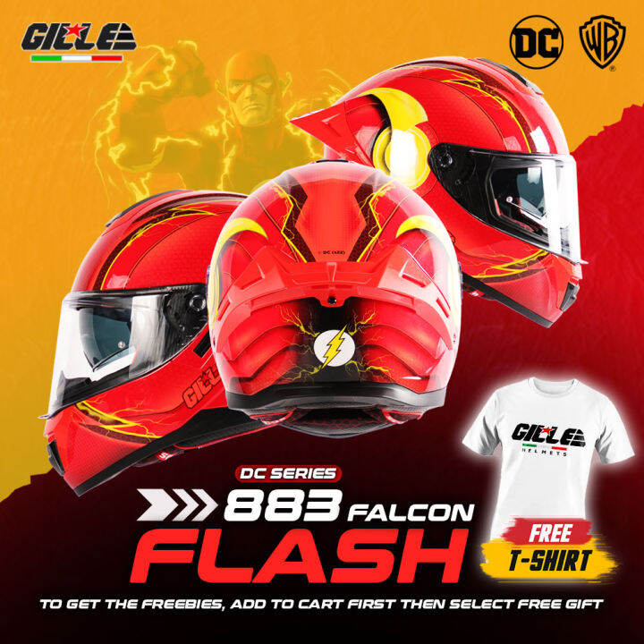 Gille Helmet 883 FALCON FLASH Motorcycle Helmets Full Face Dual Visor ...