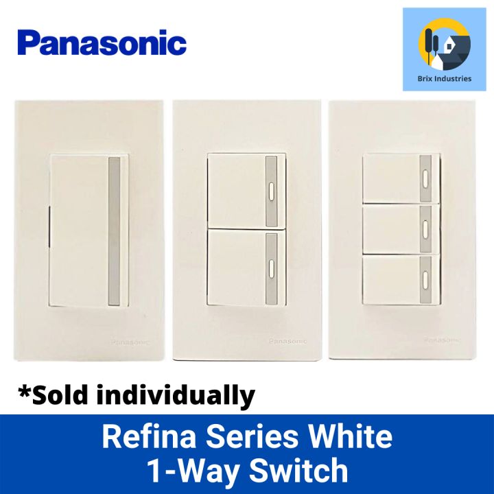 Panasonic White Refina Series 1 Way Switch Set 1 2 or 3 Gang or Blank ...