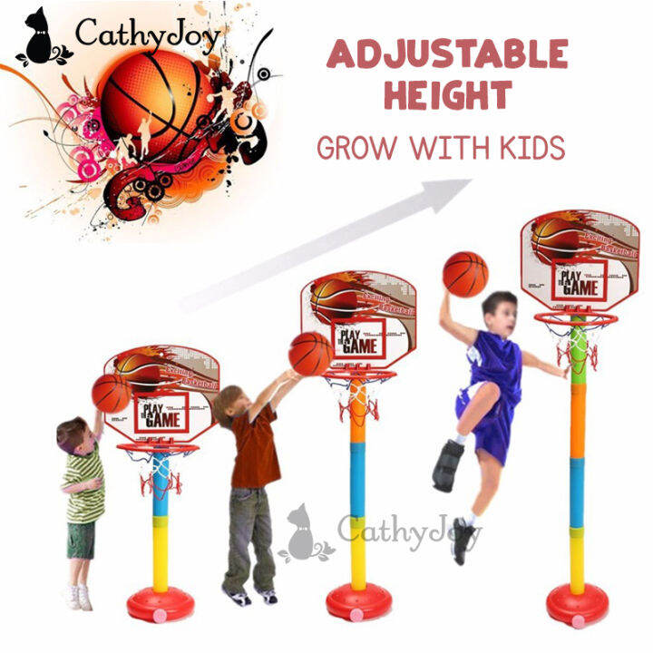 JOY Kids Baby Basketball Stand Board Hoop Basket Ball Set Adjustable ...