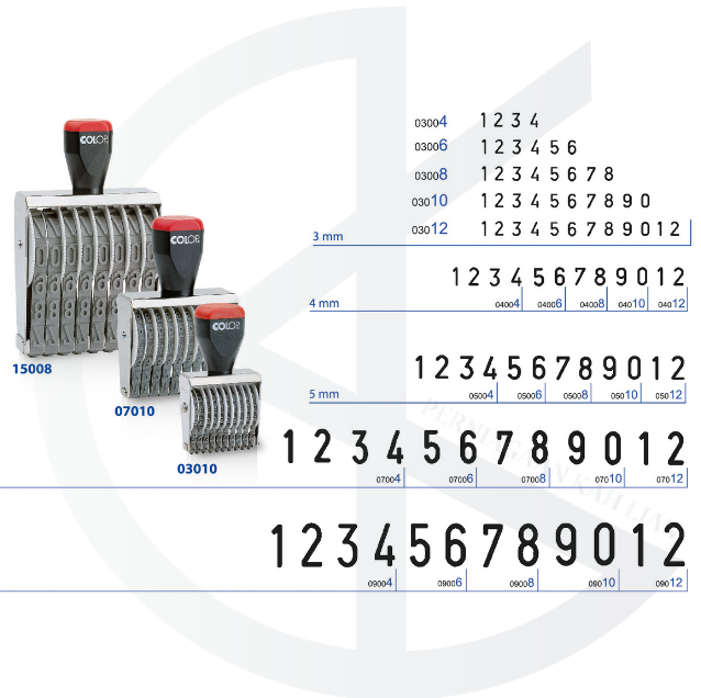 COLOP Ready Made Band Stamps / Custom Dater / Numbering Stamp Chop / Number Cop Getah | Lazada