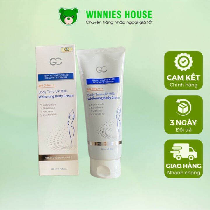Kem chống nắng dưỡng trắng body GC Body Toneup Milk Whitening GC SPF ...
