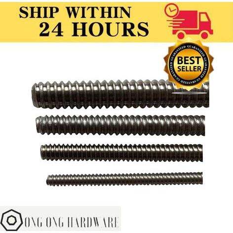 6FEET BSW MILD STEEL FULL THREADED BAR SCREW ROD STUD /FULL THREADED ...