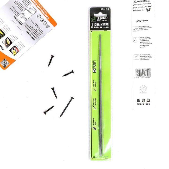 TEKIRO Kikir Chainsaw 4.8 x 200 mm - Kikir Rantai Chain Saw Senso ...