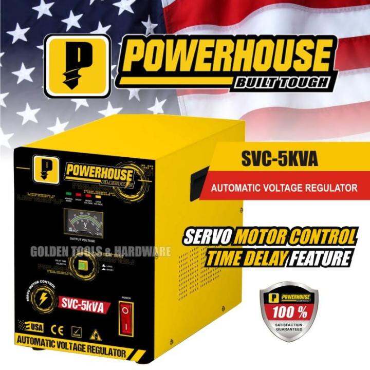 Powerhouse SVC-5kVA Automatic Voltage Regulator (AVR) Servo Motor Type with Time Delay | Lazada PH