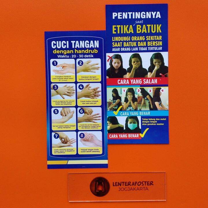Flyer Pentingnya Etika saat Batuk dan Flyer Cara cuci tangan dengan ...