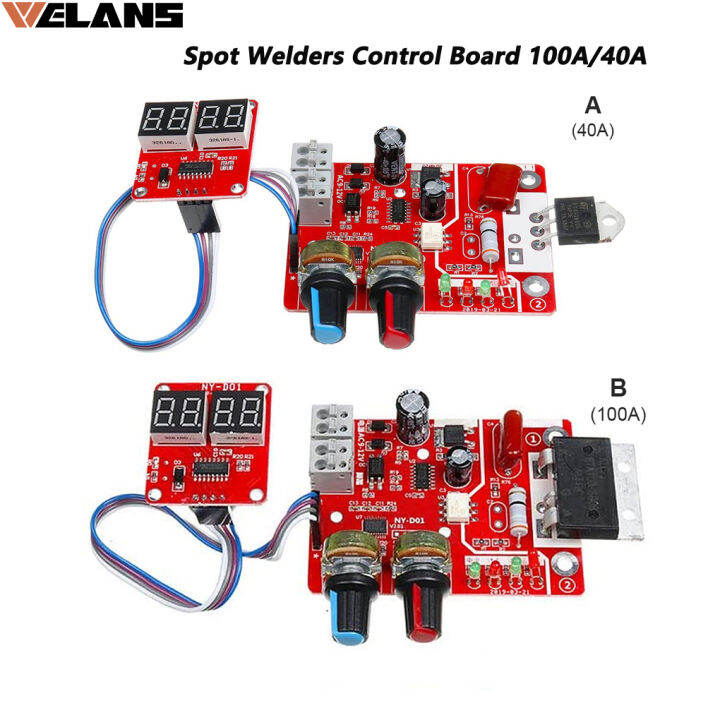 Spot Welders control Board 100A/40A Digital display Spot welding time ...