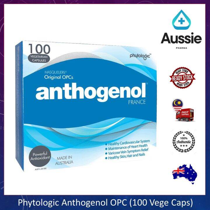 ANTHOGENOL Masquelier's Original OPCs 月光宝盒葡萄籽 (100 Vegetarian Capsules ...