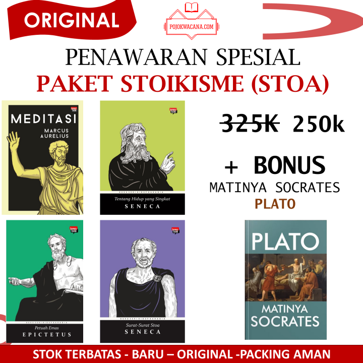 Paket 4 Buku Stoikisme Stoa Stoisisme - Tentang Hidup yang Singkat Seneca – Cicero – Epictetus ...