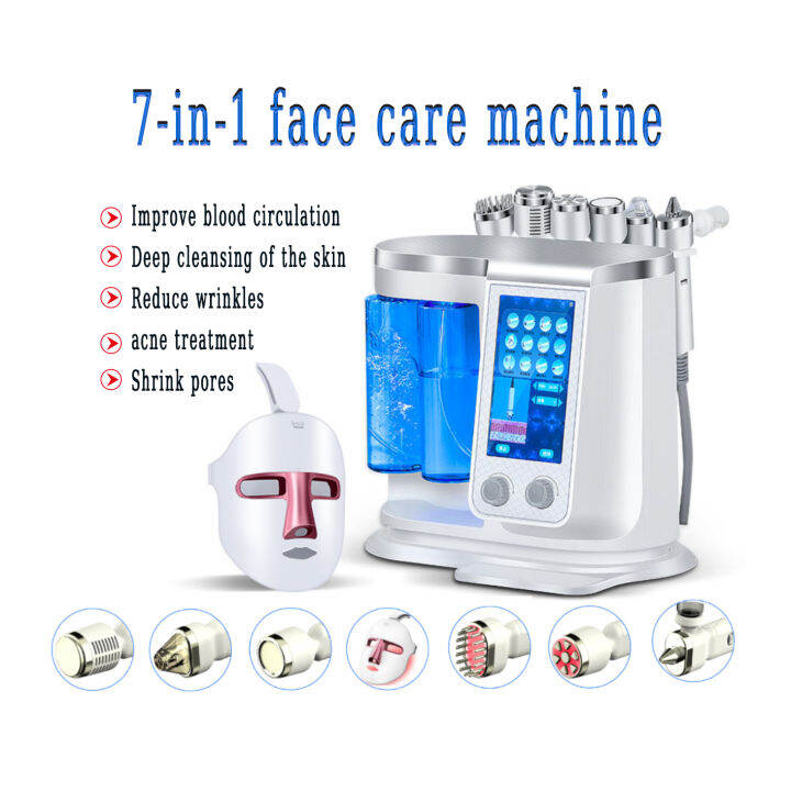 7 in 1 Hydrodermabrasion Skin Care Hydro Hydra Water Facial Machine With Led Mask Machine ...