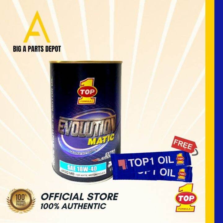 Top 1 - Synthetic Evolution Motorcycle Matic Scooter Oil SAE 10W-40 ...