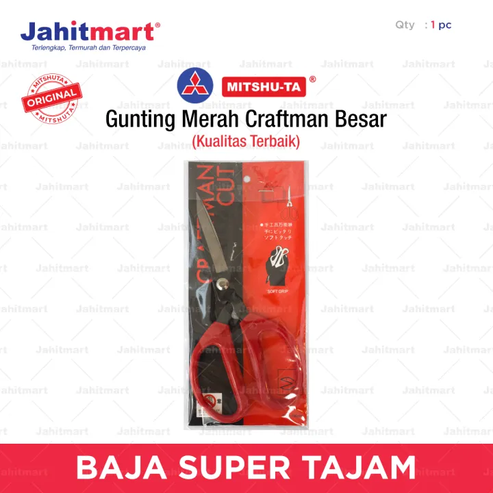 GUNTING MERAH CRAFTMAN BESAR MERK MITSHU TA | Lazada Indonesia