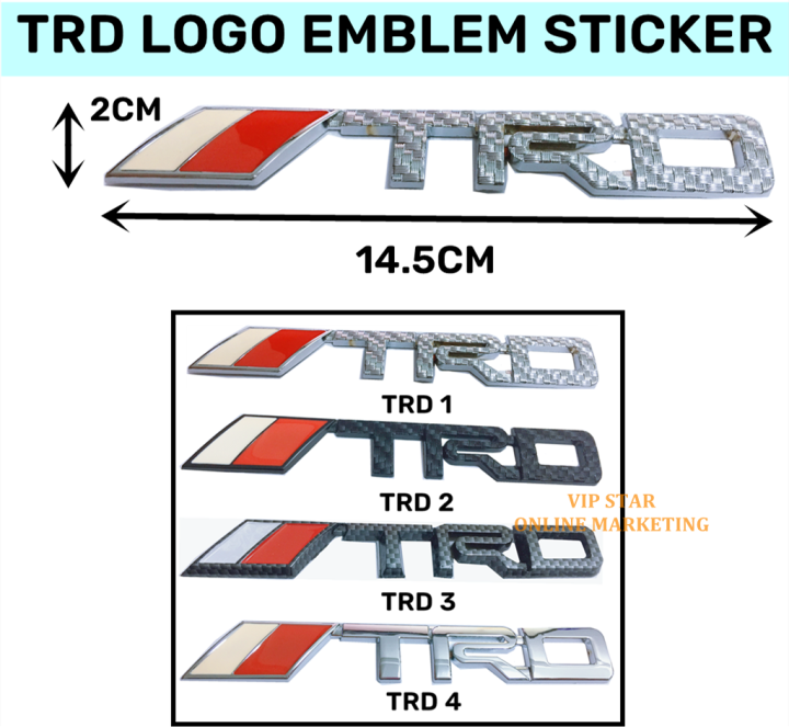 TRD LOGO EMBLEM STICKER | Lazada