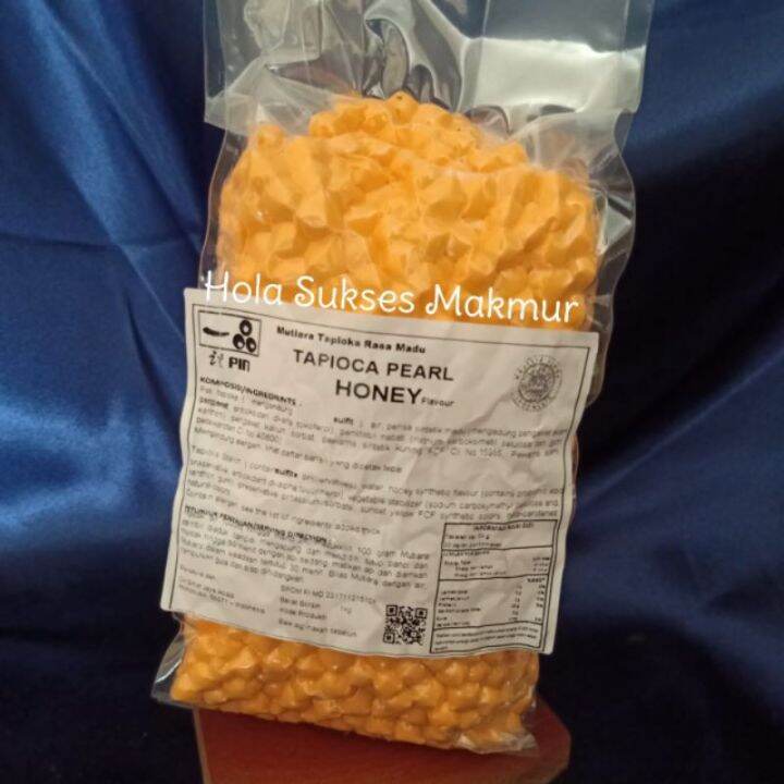TAPIOCA PEARL ITPIN KUNING RASA HONEY 1KG / TAPIOKA BUBBLE MUTIARA RASA MADU 1KG / BOBA HONEY ...