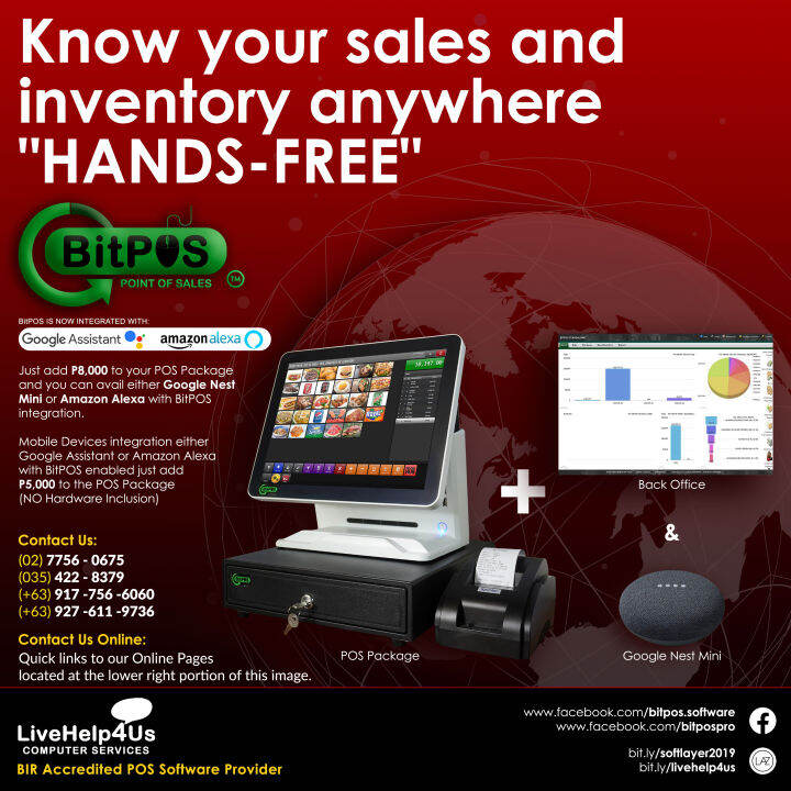 BitPOS Point Of Sales / All in One POS System / with Google Nest Mini ...