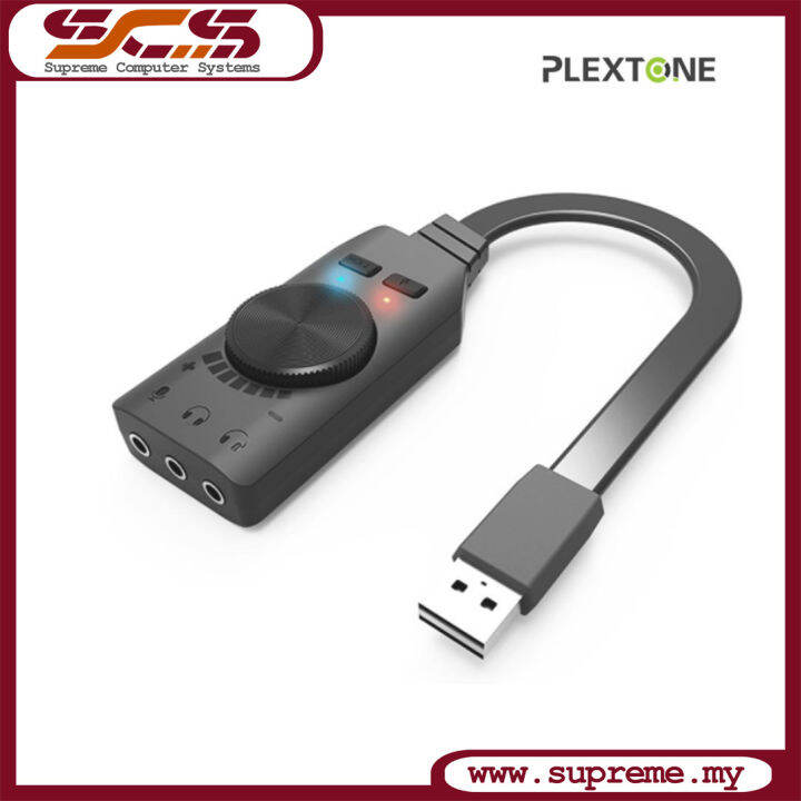 【PLEXTONE】GS3 VIRTUAL 7.1-CHANNEL USB SOUND CARD ADAPTER EXTERNAL 2.0 ...
