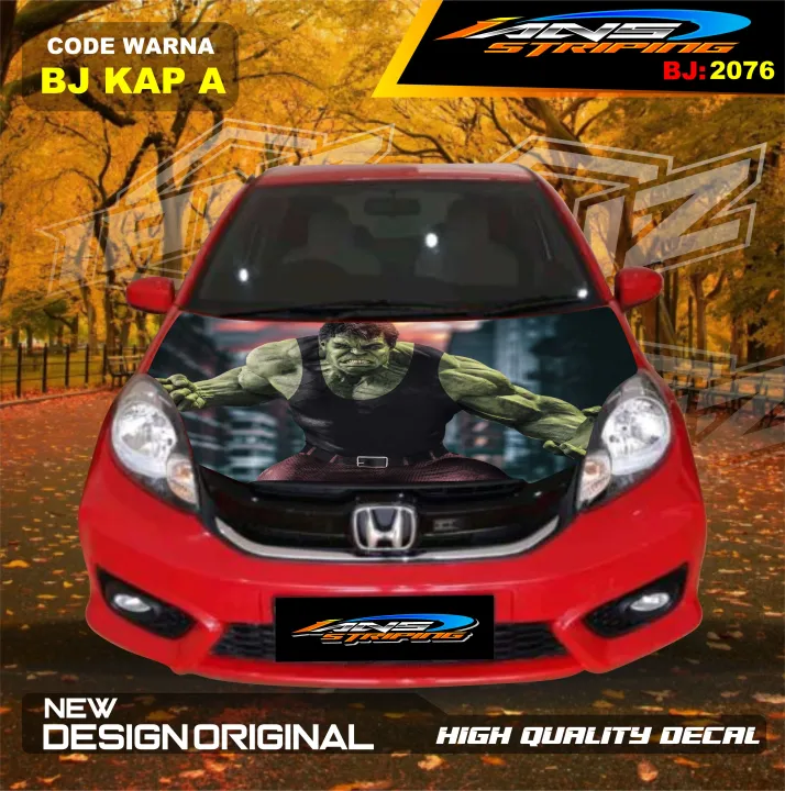 STICKER DECAL KAP DEPAN MOBIL HONDA JAZZ / VARIASI STIKER CUP DEPAN ...