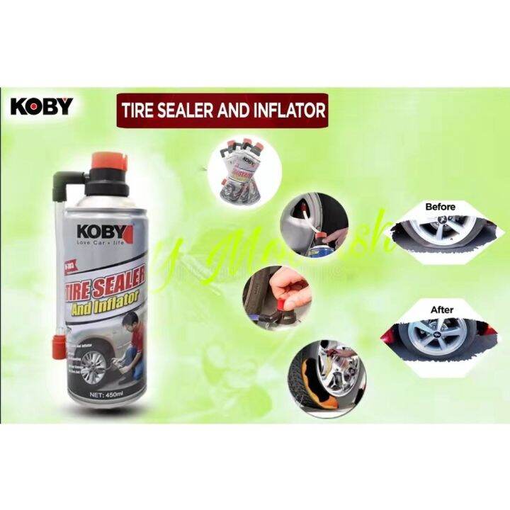 260mTj81 KOBY tire sealer and inflator 450ml | Lazada PH