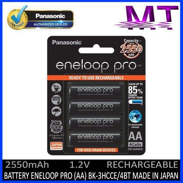 Panasonic Rechargeable Batteries Eneloop Pro 4x Aa Bk 3hcca4bahmv