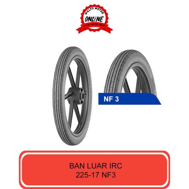 BAN MOTOR KLASIK CLASSIC MOTIF LURUS / BAN 225-17 IRC NF3 INOUE DEPAN ...