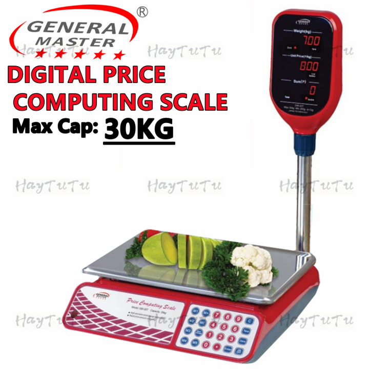 General Master Weighing Scale Digital Scale Price Computing Scale 30 Kg - Tower Type GM-30T ...