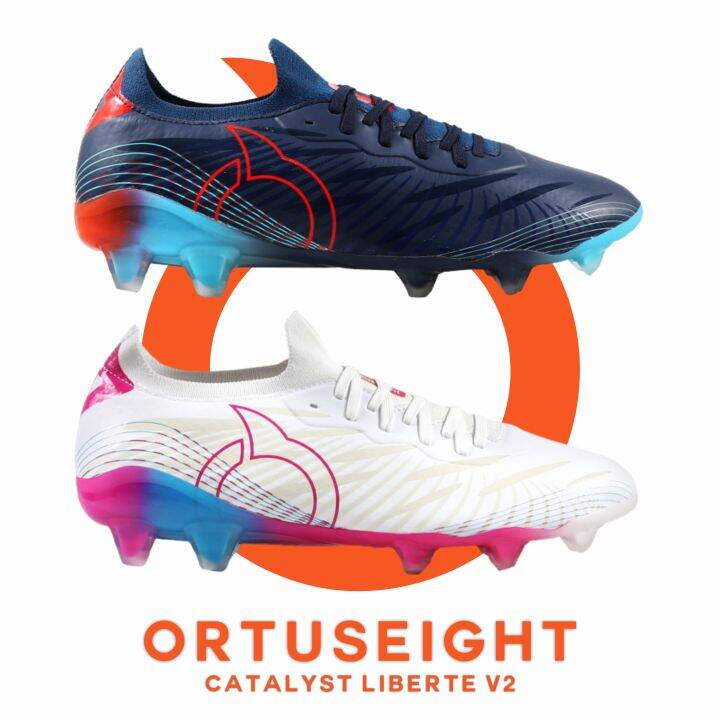 Ortuseight Sepatu Sepak Bola Catalyst Liberte V2 FG White Ultra Cyan ...