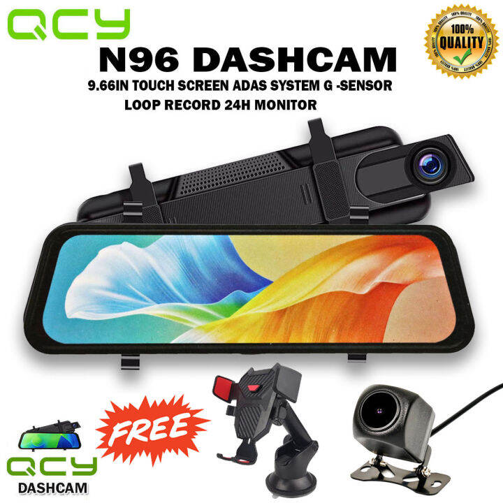 QCY N96/N98 9.6 Car DVR, Dash Cam Mirror Rear View Mirror Camera, Car ...