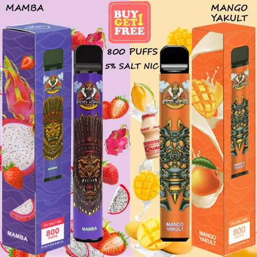 BUY 1 TAKE 1 POD KING MAXX Puff Plus 800 PUFFS (MAMBA+MANGO YAKULT ...
