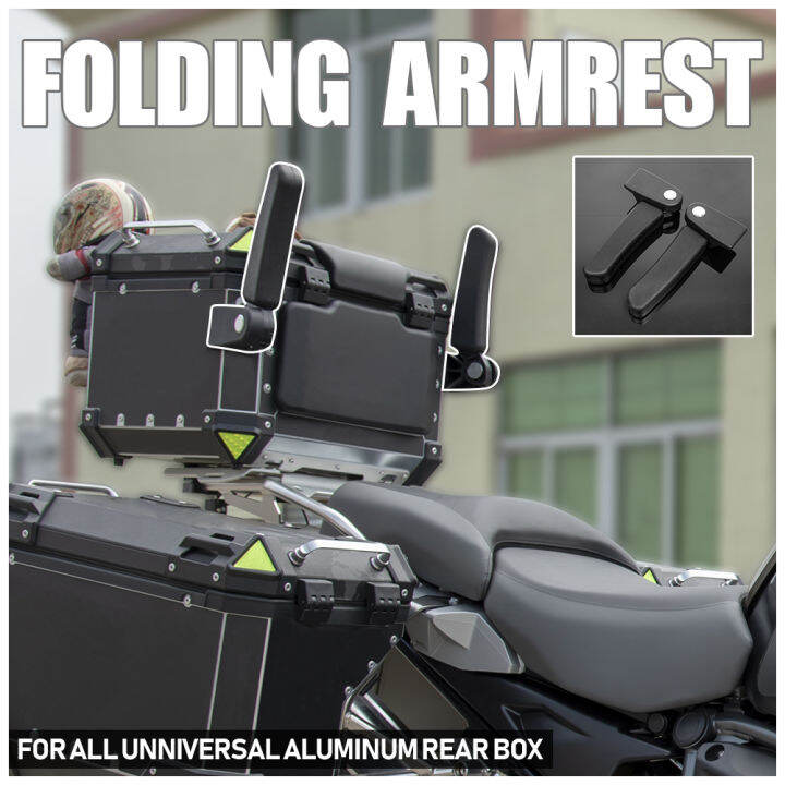 Ultrasupplier Motorcycle Folding Rear Case Box Seat Passenger Armrest ...
