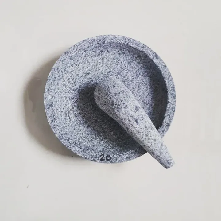 Cobek Coet Batu Bulat Dari Batu Alam Ukuran Diameter 20 Cm | Lazada ...