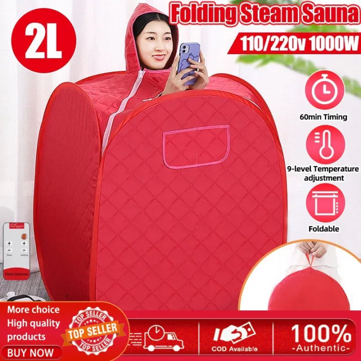 2L Home Steam Sauna Full Body Spa Slimming Loss Weight Detox Therapy ...