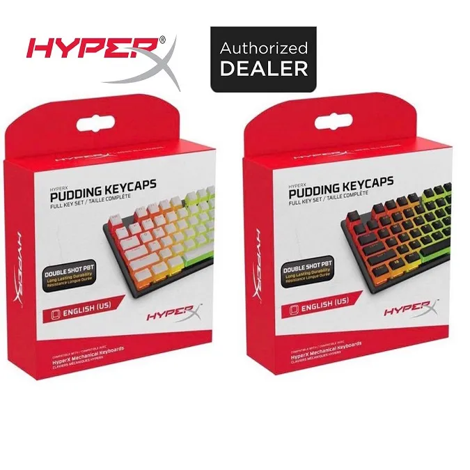 HYPERX PUDDING KEYCAPS DOUBLE SHOT PBT BLACK/WHITE | Lazada PH