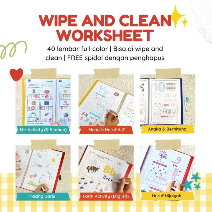 Wipe and Clean Worksheet WUFFYLAND - ANEKA TEMA | Worksheet Pra-TK ...