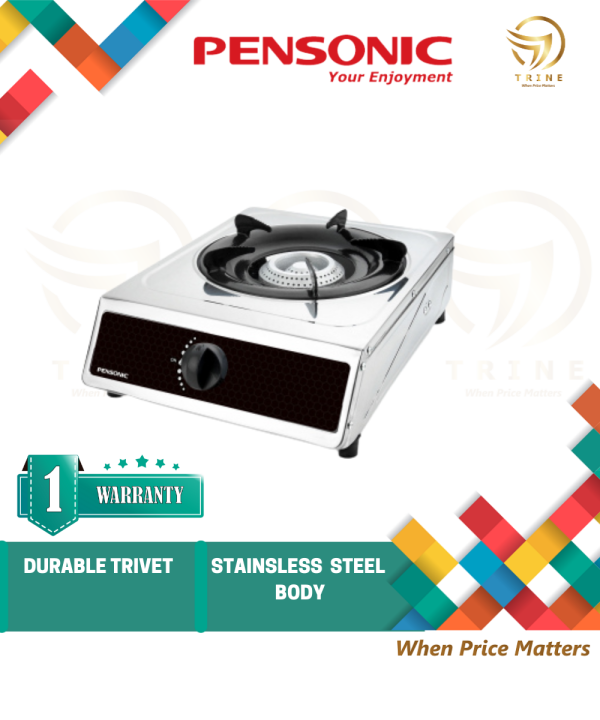 Pensonic Single Burner Stainless Steel Gas Stove PGC-1001S | Lazada