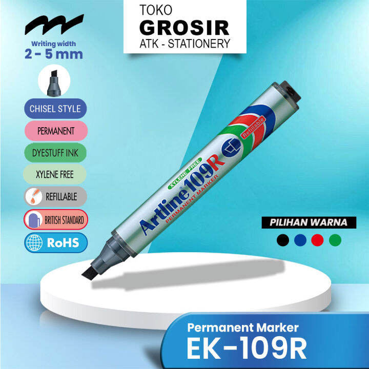 ARTLINE Spidol Permanent Marker EK-109R | Lazada Indonesia