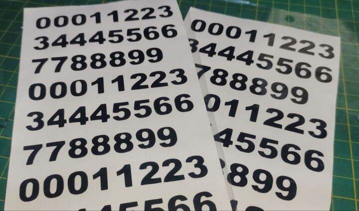 Number Decal Sticker Set (1 inch each number) Waterproof | Lazada PH