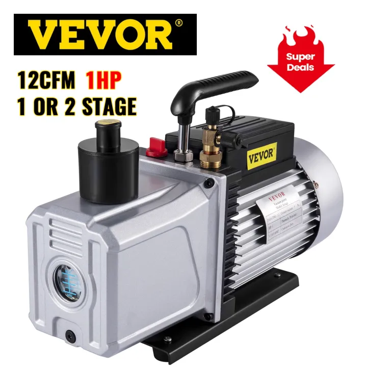12CFM 1HP Refrigerant Vacuum Pump HVAC Refrigeration For Vacuum Packing Household Air Condition ...