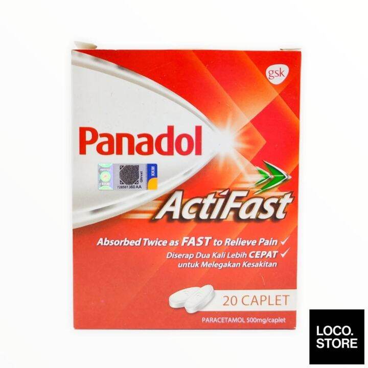 Panadol Actifast Caplet 500mg 20 Tablets | Lazada