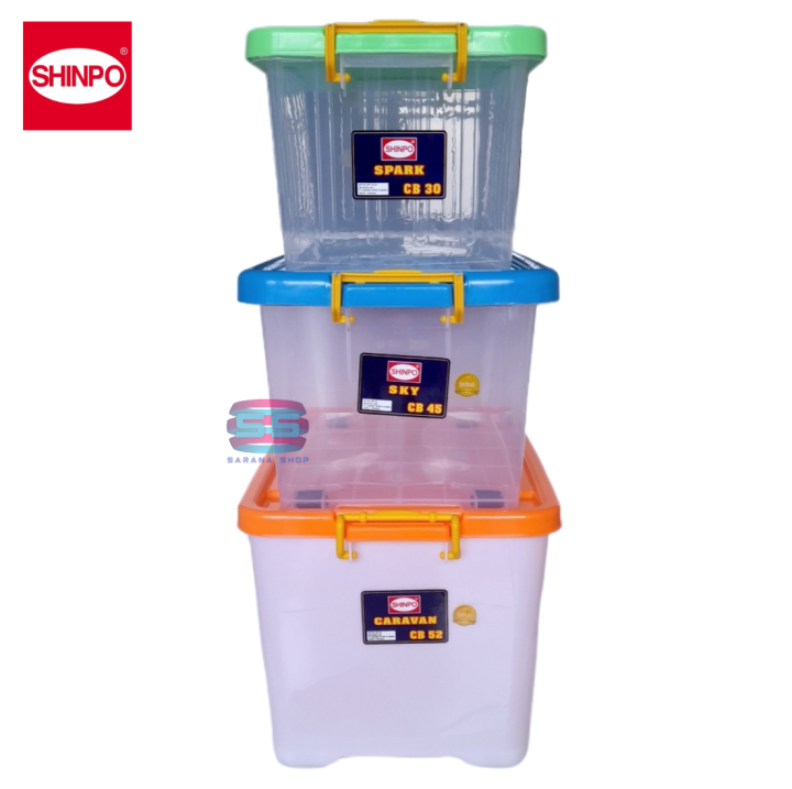 Container Box Shinpo Ukuran Lengkap CB 25 Handle Liter / CB 30 Liter ...