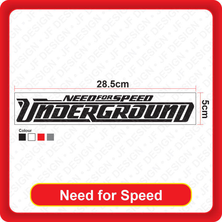[034]Quality Car Sticker Need for Speed UNDERGROUND [28.5cm x 5cm ...
