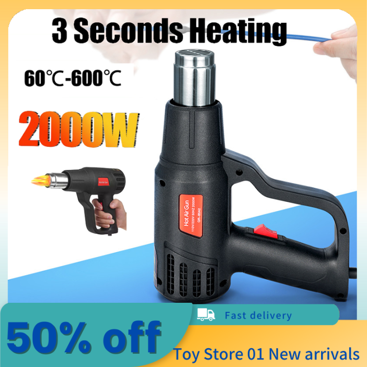 【Fast delivery】Heavy Duty Heat Gun 2000W for Plastic Hot Air Heater ...