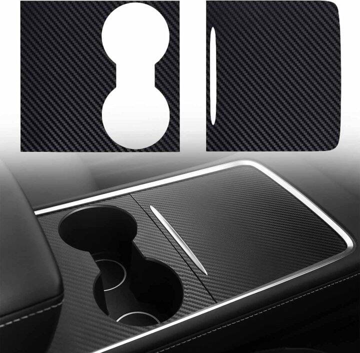 【hot】 For Tesla Model 3 Model Y 2021 2022 Carbon Fiber Decoration ...