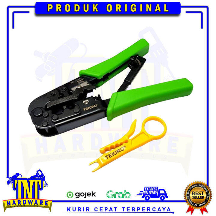 Tang Crimping RJ45 / RJ11 / Plug Crimper 3 in 1 / TEKIRO TANG CRIMPING ...