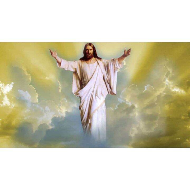Bingkai foto murah hiasan dinding poster gambar Tuhan yesus 65x45 ...