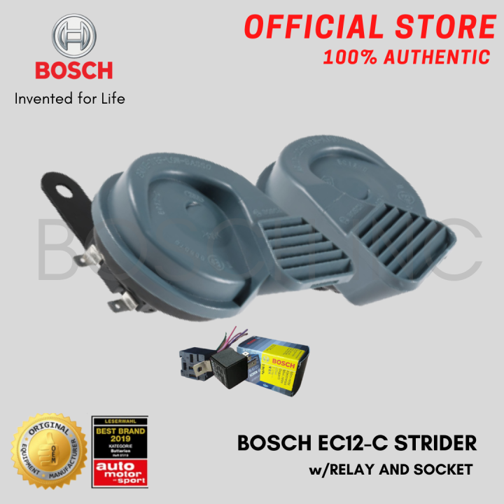 BOSCH EC12-C Strider 12V Fanfare Horn Set with Bosch Relay & Socket | Lazada PH